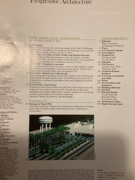 Progressive Architecture magazine July 1989 – High Valley Books