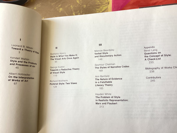 The Concept of Style – High Valley Books